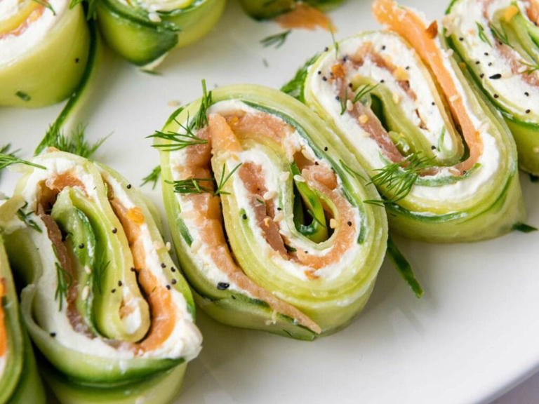 Cucumber Pinwheels That Promise to Disappear First