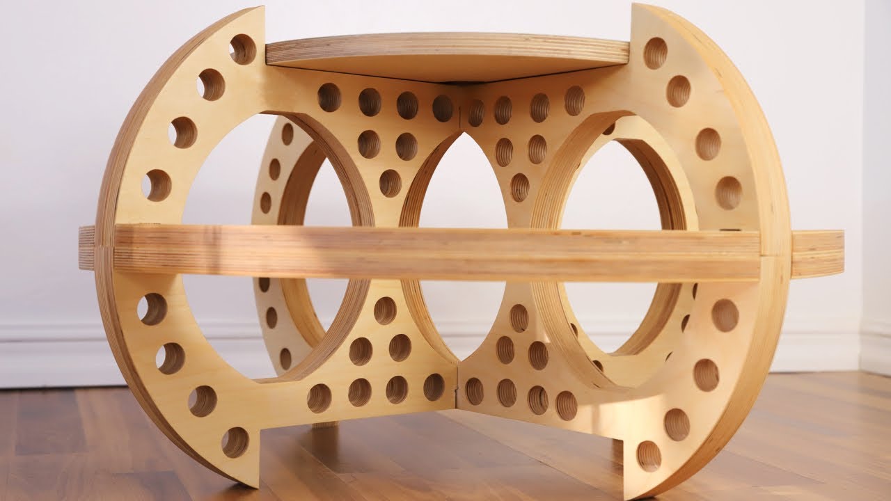 DIY Coffee Table w/ Hidden Wireless Charging | Converts to Ottoman | CNC