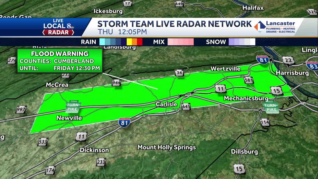 UPDATE: Flood warning no longer in effect