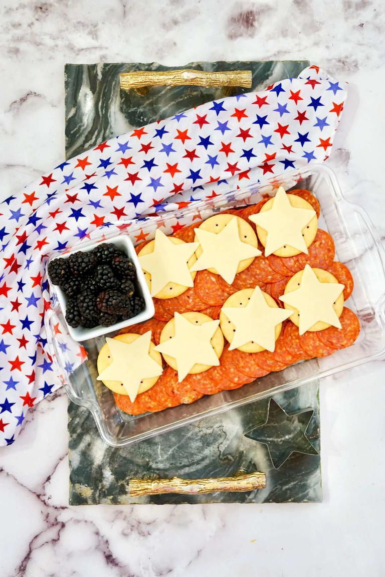 Red, White and Blue Summer Snack Tray