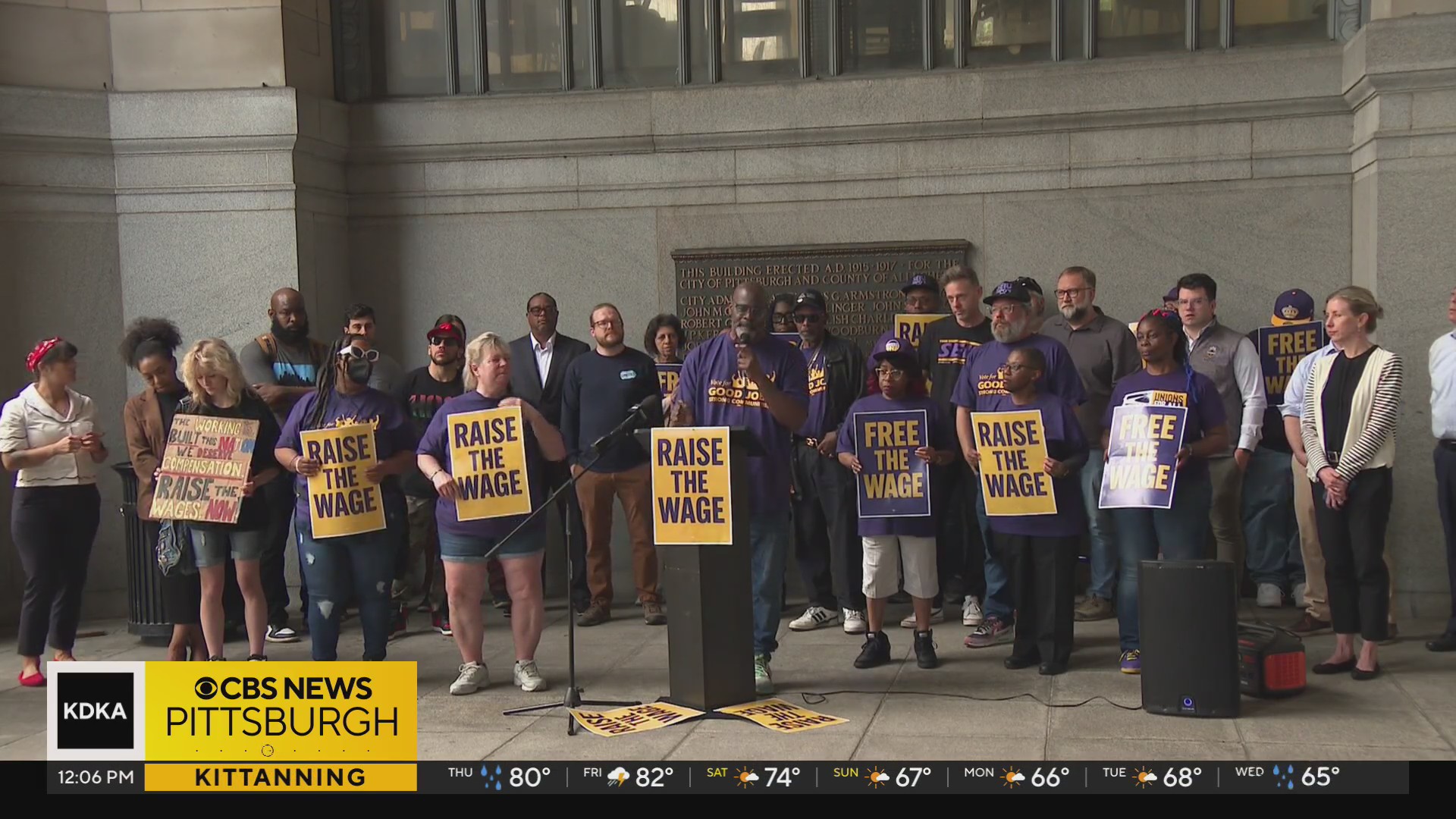 Downtown Pittsburgh rally calls on state legislature to raise minimum wage