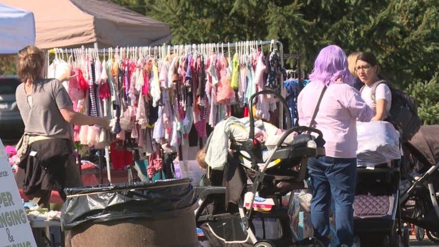Huge baby and kids garage sale happening this weekend at Boardman Park