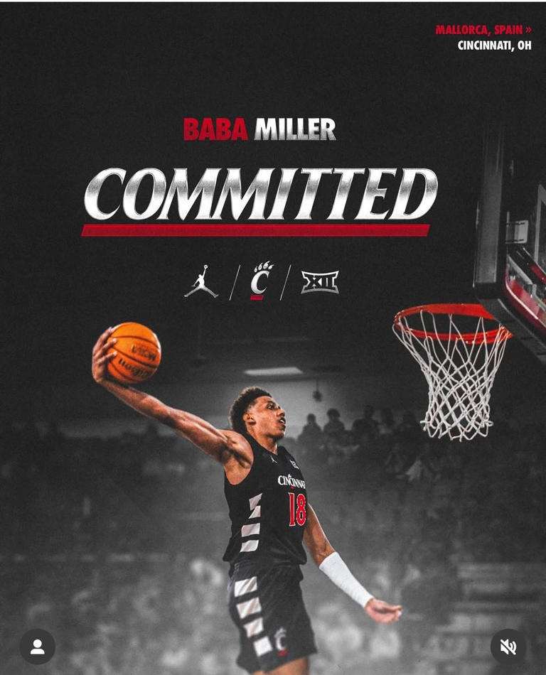 Cincinnati Bearcats basketball adds 6-foot-11 Baba Miller from FAU in ...