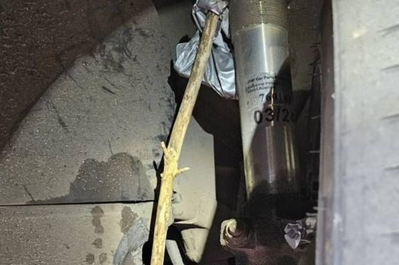 Driver fails NCT after car was repaired with stick and masking tape