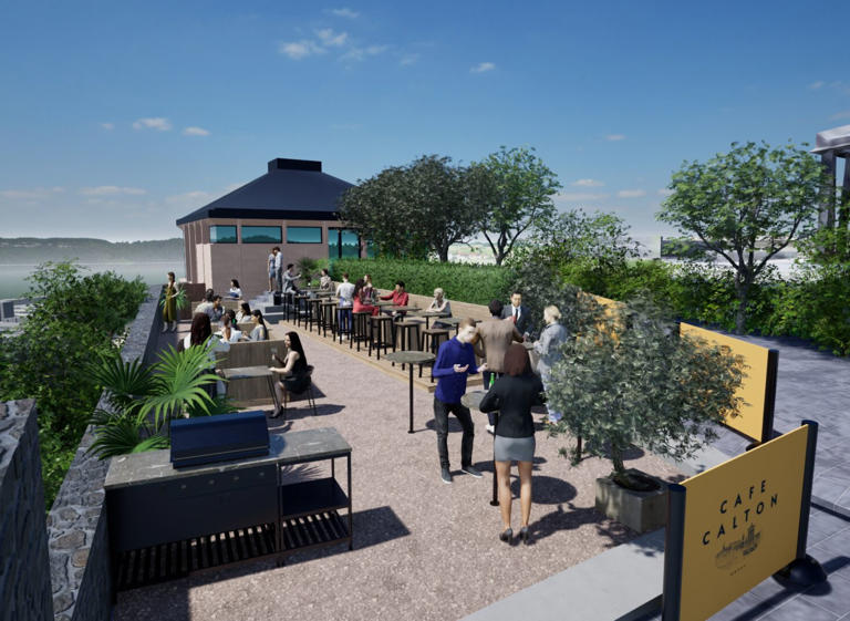 New Edinburgh café on Calton Hill with spacious terrace and panoramic ...