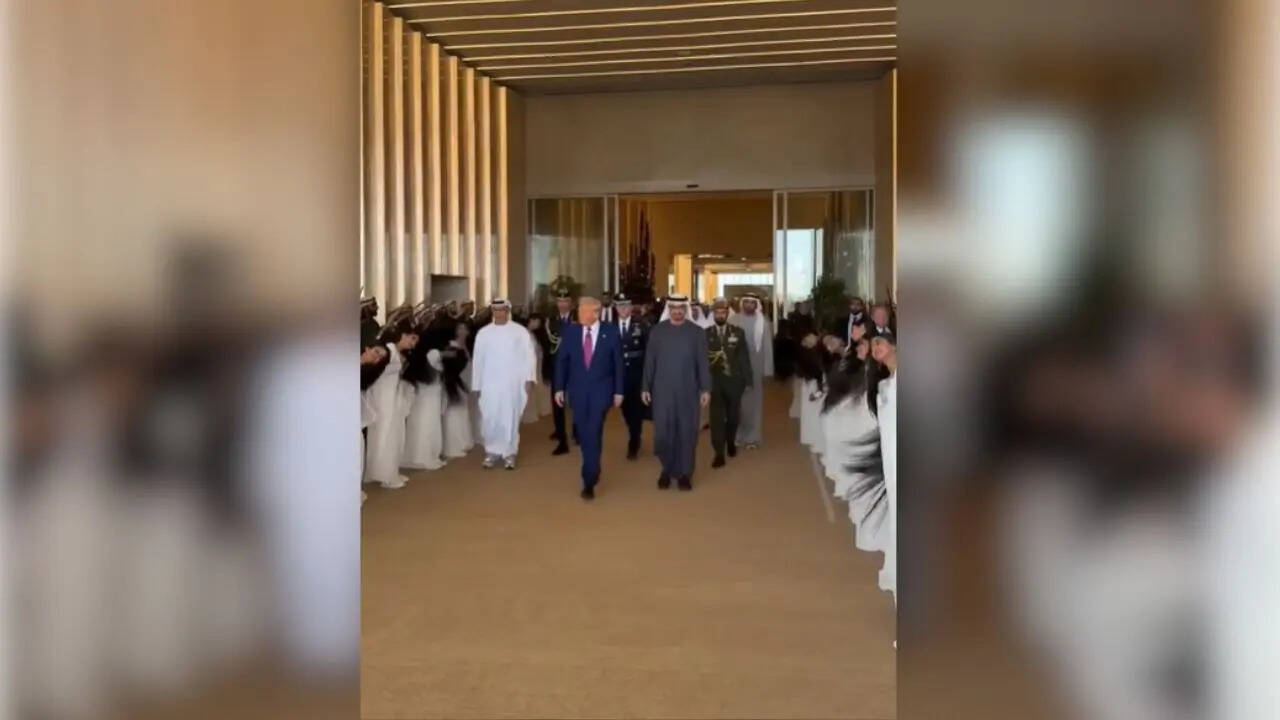 US President Donald Trump Gets 'Hair-Flipping' Royal Welcome In UAE ...