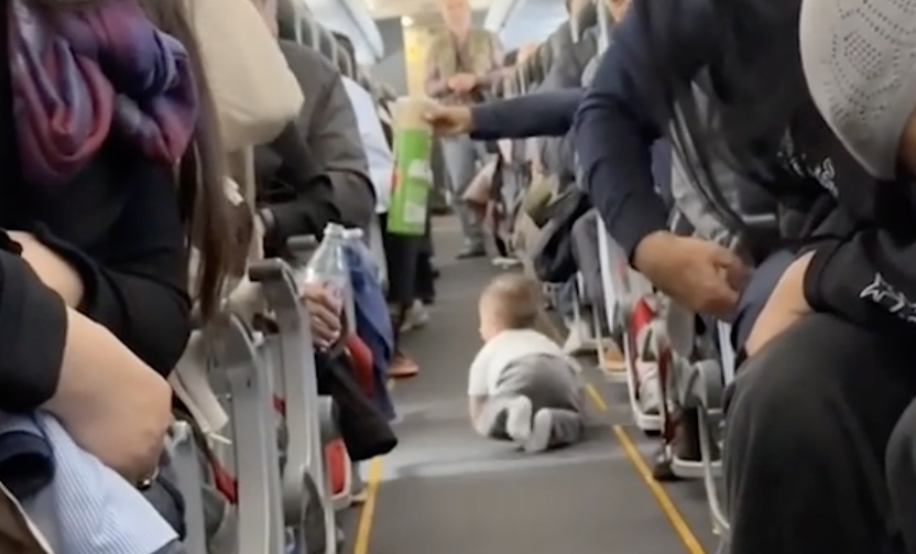 Sky-High Cuteness: Baby Becomes Star of the Plane
