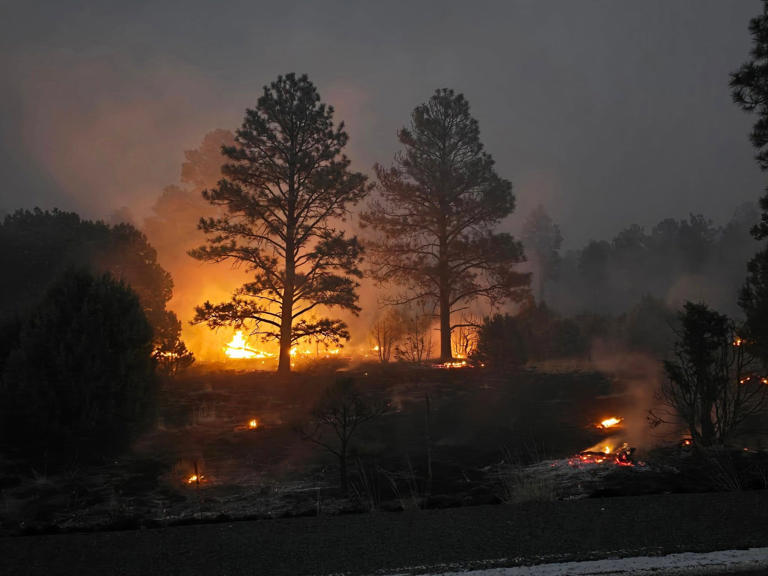 AZ Gov. Katie Hobbs meets with officials in charge of Greer fire as it ...
