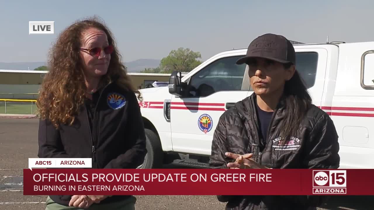 Officials provide Thursday morning update on Greer Fire