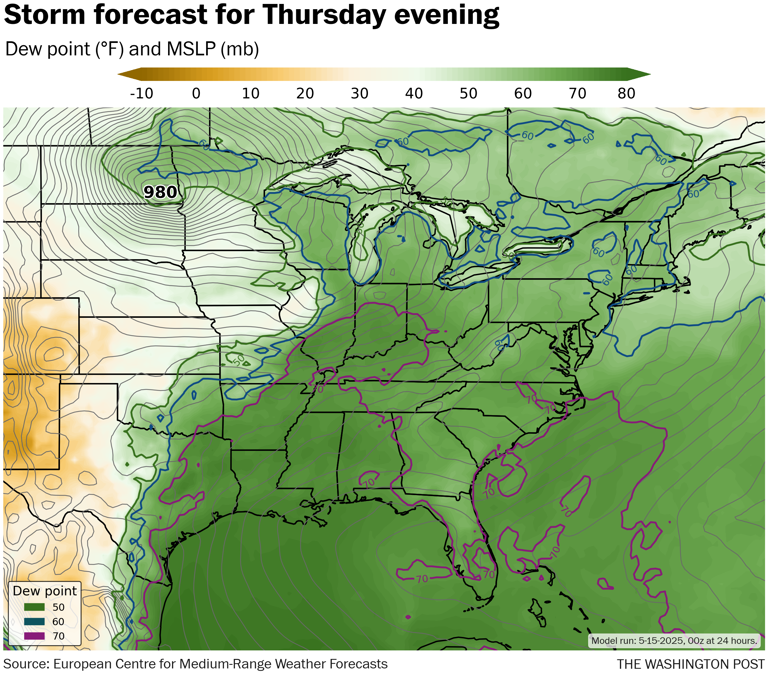 Stretch of severe weather brings thunderstorm, tornado risk to U.S.