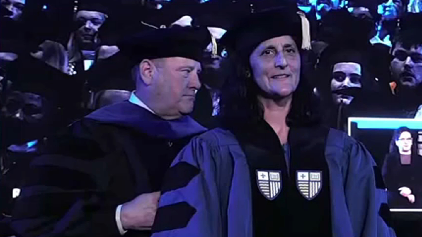 Massachusetts astronaut Sunita Williams speaks to Merrimack College grads