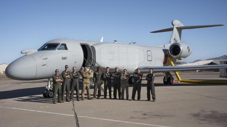 USAF's EA-37B Compass Call Flies First Mission Training Sortie