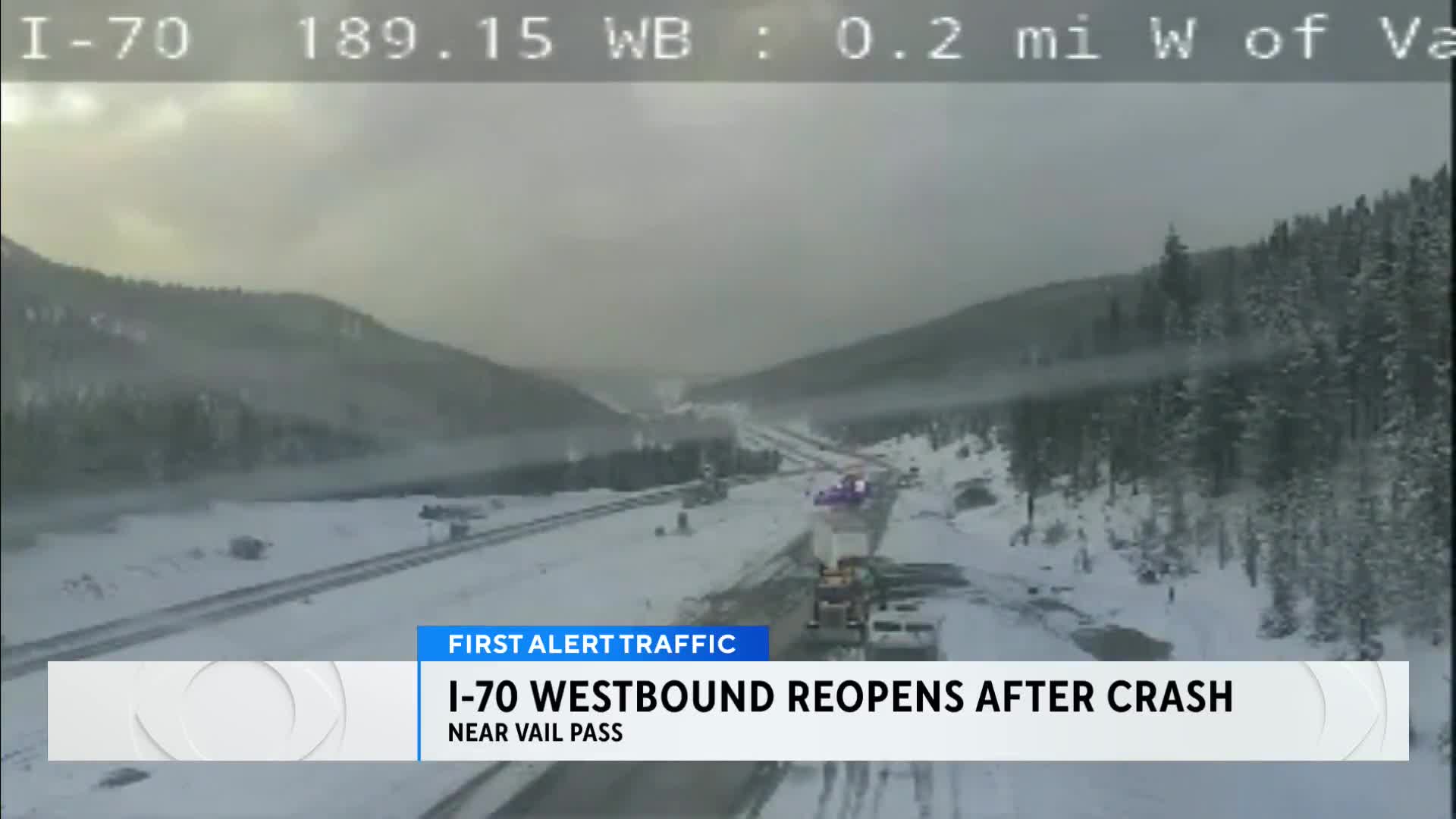 Westbound lanes of Colorado's I-70 reopen after closure at Vail Pass