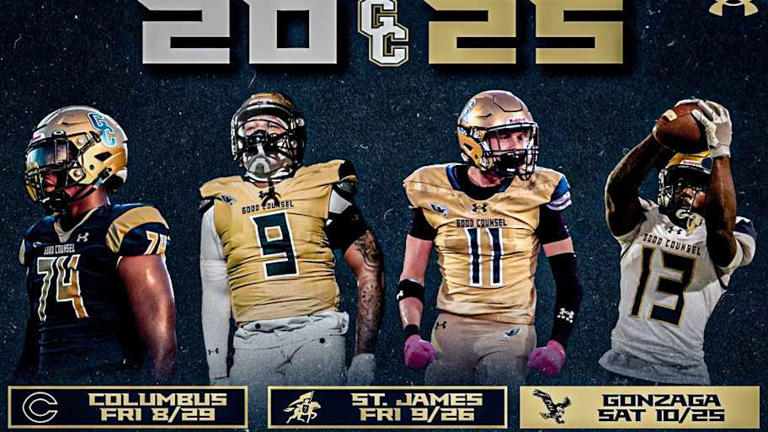 Maryland high school football: Our Lady of Good Counsel announces 2025 ...