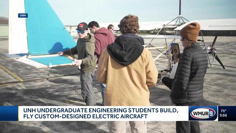 UNH engineering students design, build electric aircraft