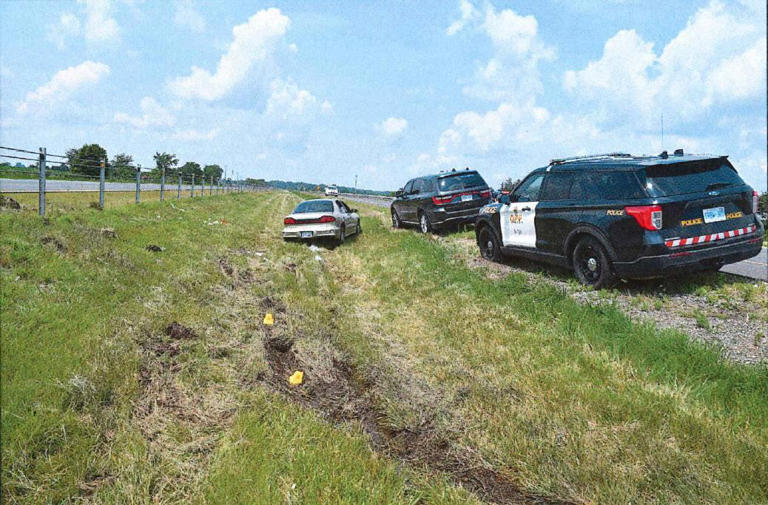 OPP officer accused of manslaughter says he tripped, fell into suspect car