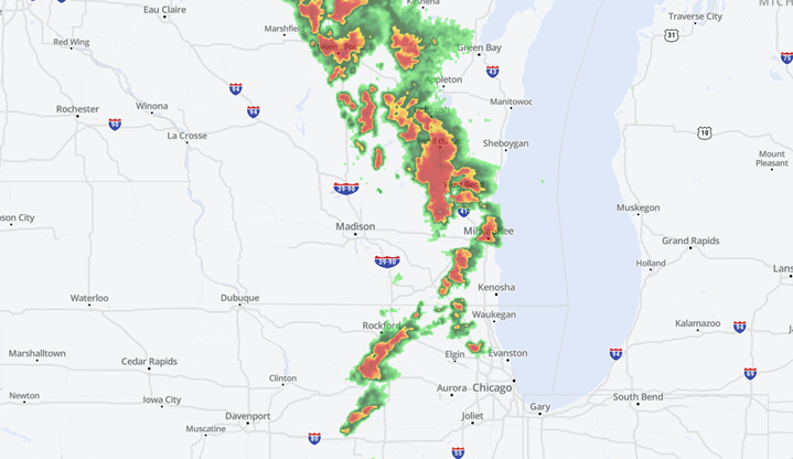 Live radar: Track strong-to-severe thunderstorms in Chicago area