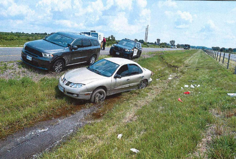 OPP officer accused of manslaughter says he tripped, fell into suspect car