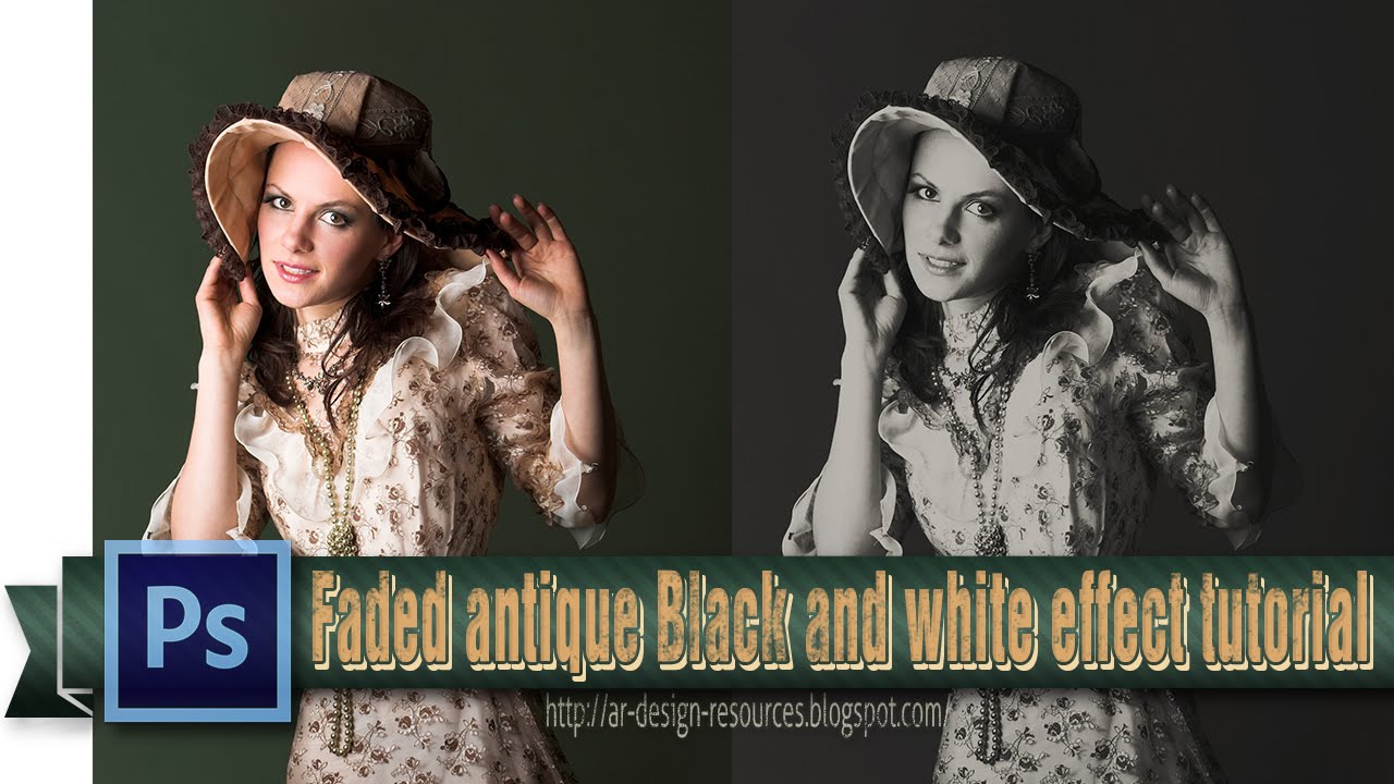 Faded antique Black and white effect — Photoshop Tutorial