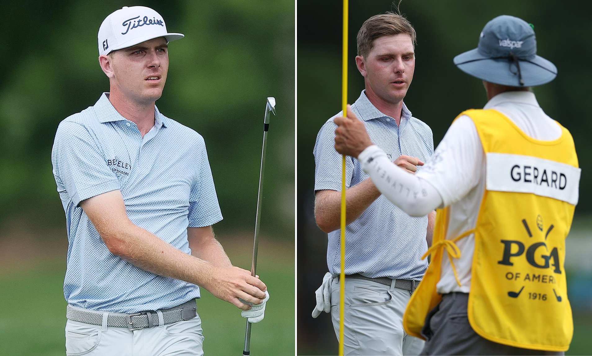 Ryan Gerard takes shock lead at PGA Championship with college rival ...