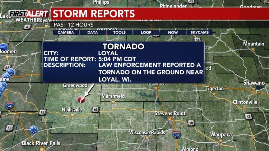 NWS confirms several tornadoes across central Wisconsin
