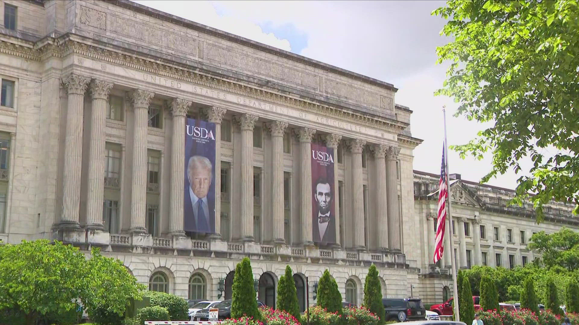 President Trump's photo is now hanging outside of the USDA