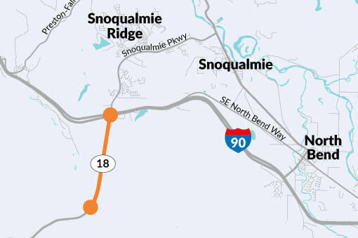 SR 18 to close for 5 days near I-90 interchange in Snoqualmie
