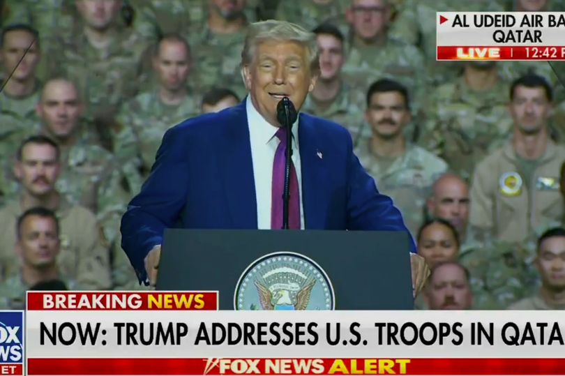 Donald Trump appears to be 'bizarre shade of orange-green' as he speaks ...