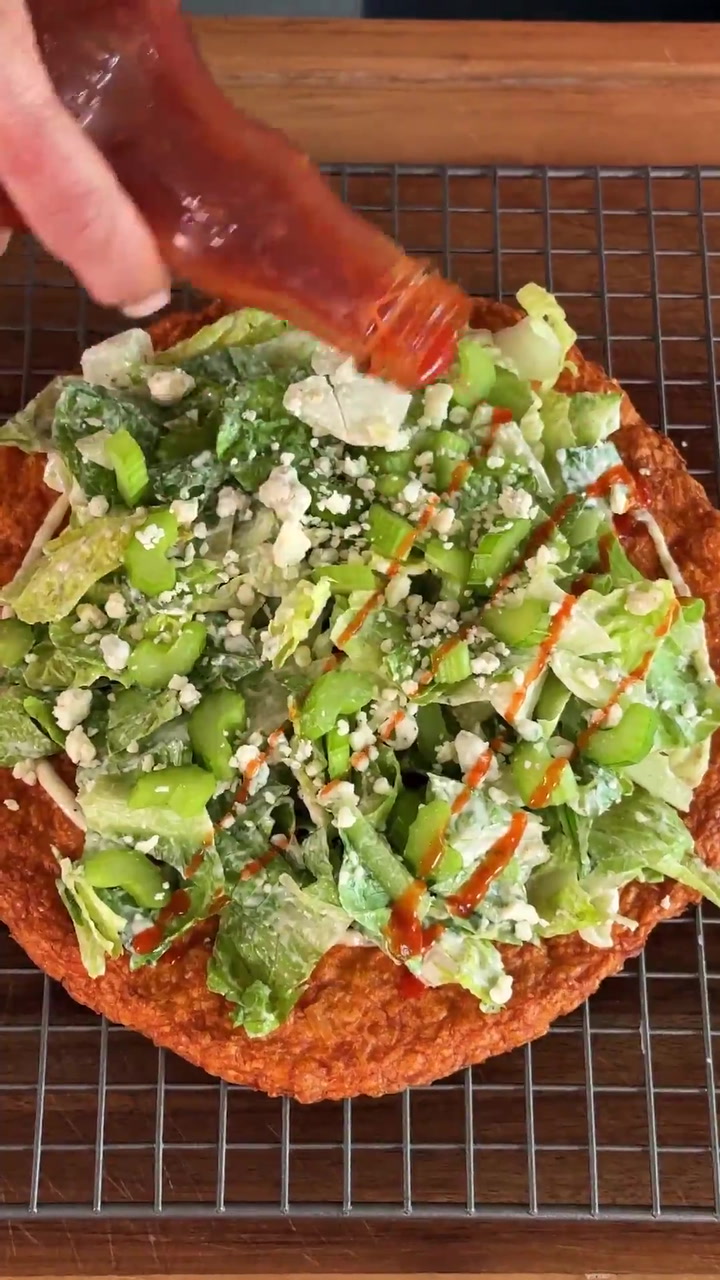 How to Make Buffalo Caesar Chicken Crust Pizza