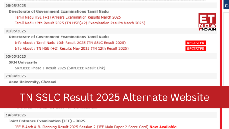 Tamil Nadu SSLC Result 2025: How to Check Your Scores Through Alternate ...