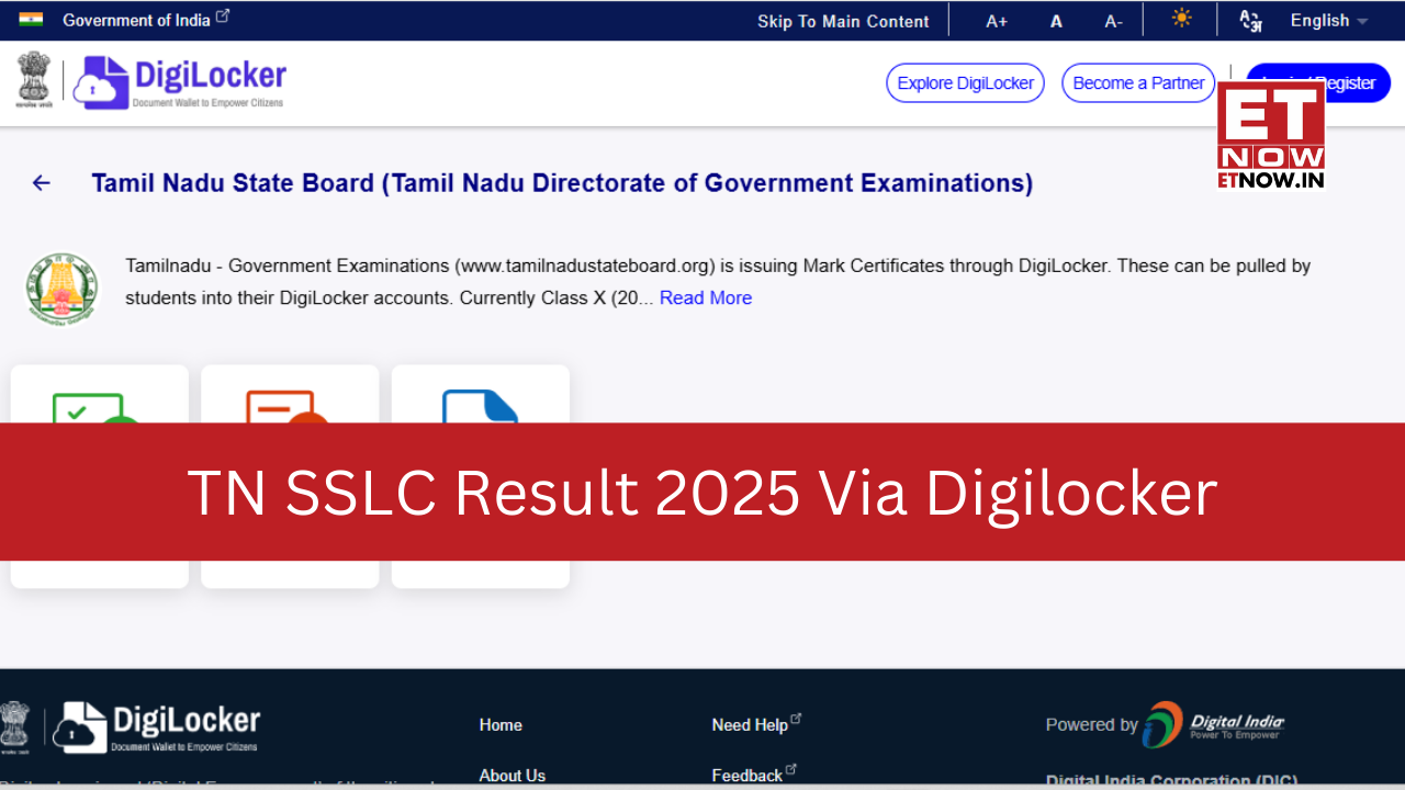 [DigiLocker] Tamil Nadu Board Class 10 Result 2025: How to Check via ...