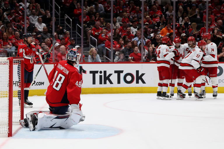Hurricanes score late in Game 5, oust Capitals from Stanley Cup playoffs