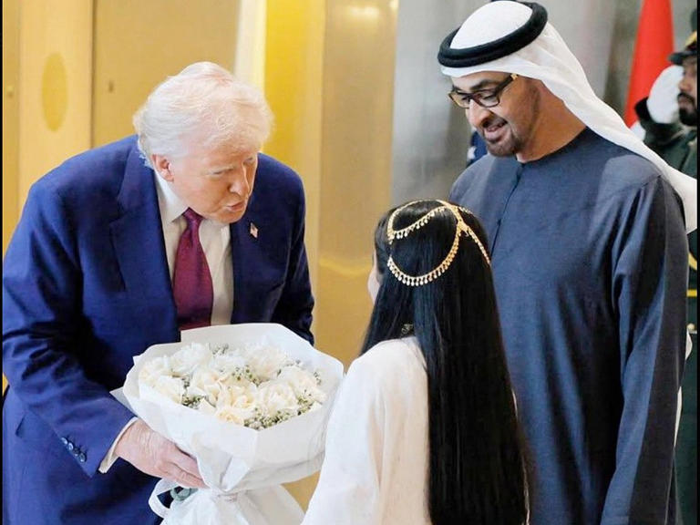 Watch: UAE President's fatherly reaction to girl who gave Trump flowers ...