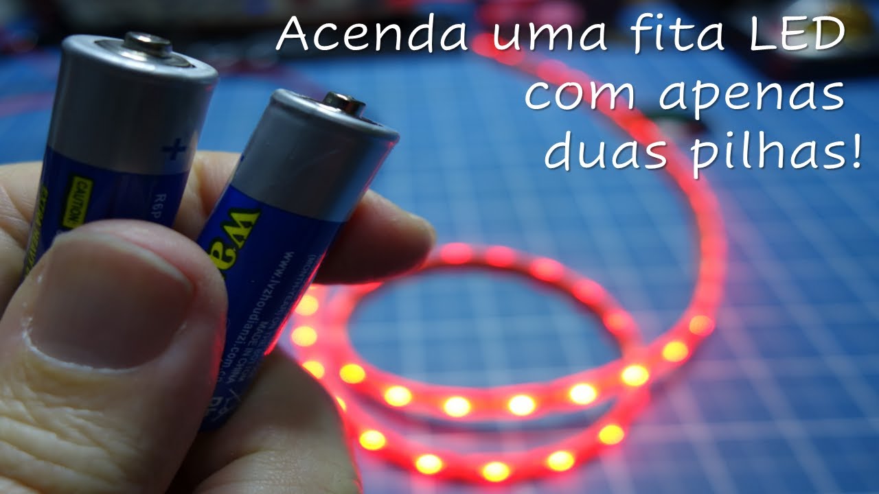 Como Ligar Fita de LED 12V com Duas Pilhas? SIM, Veja Como É Fácil!