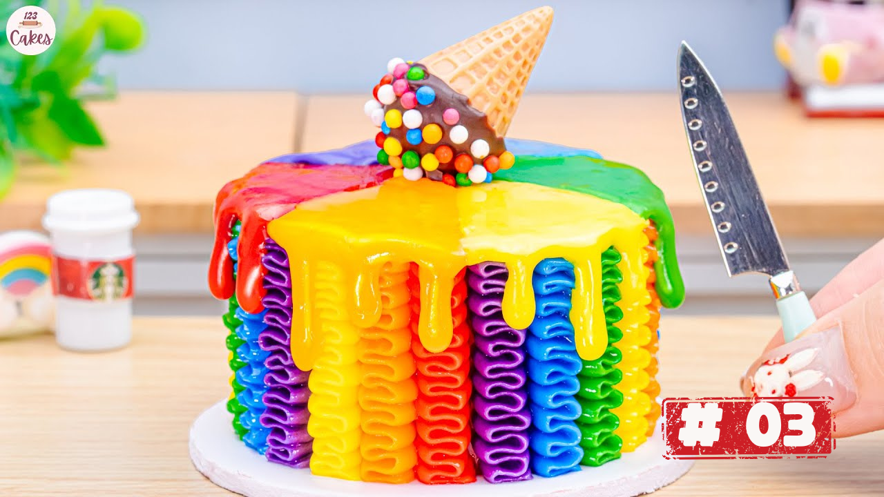 Miniature Rainbow Cake With Icecream Best Of Miniature Rainbow Cake ...