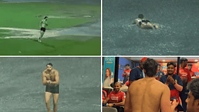 IPL 2025: Tim David Turns Chinnaswamy Stadium Into Waterpark With ...