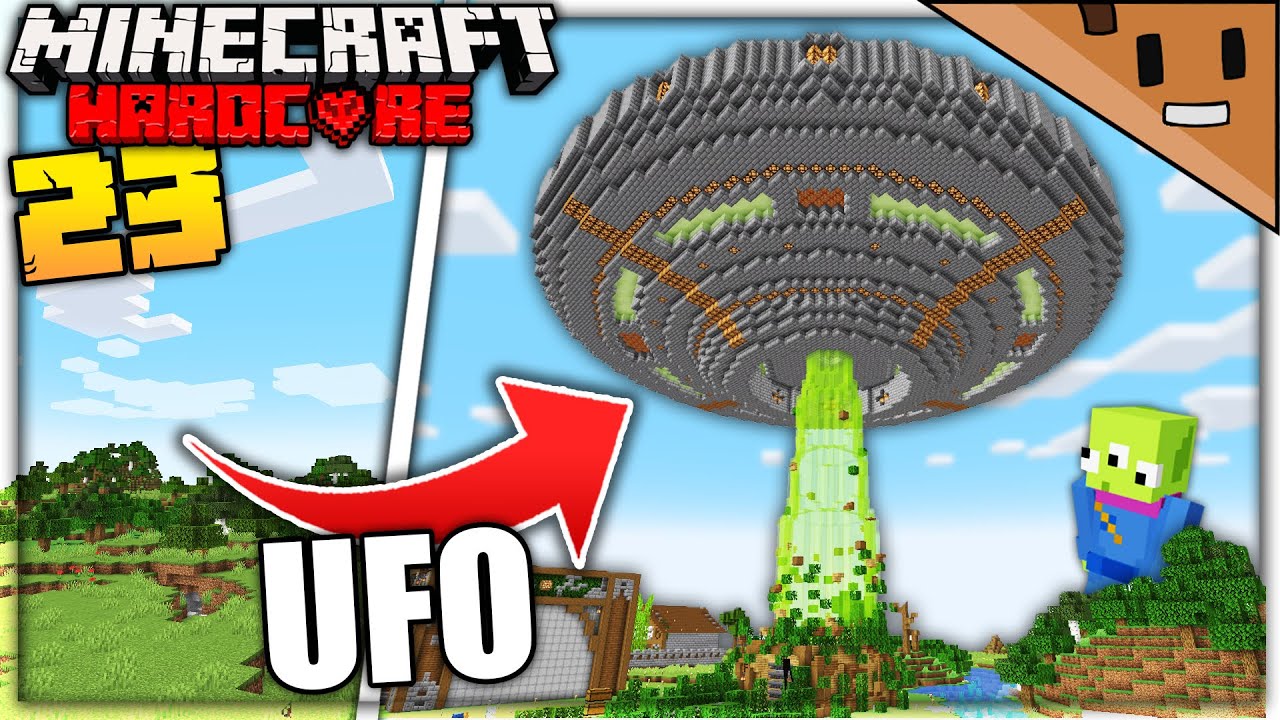I Built an Alien UFO in Minecraft Hardcore!