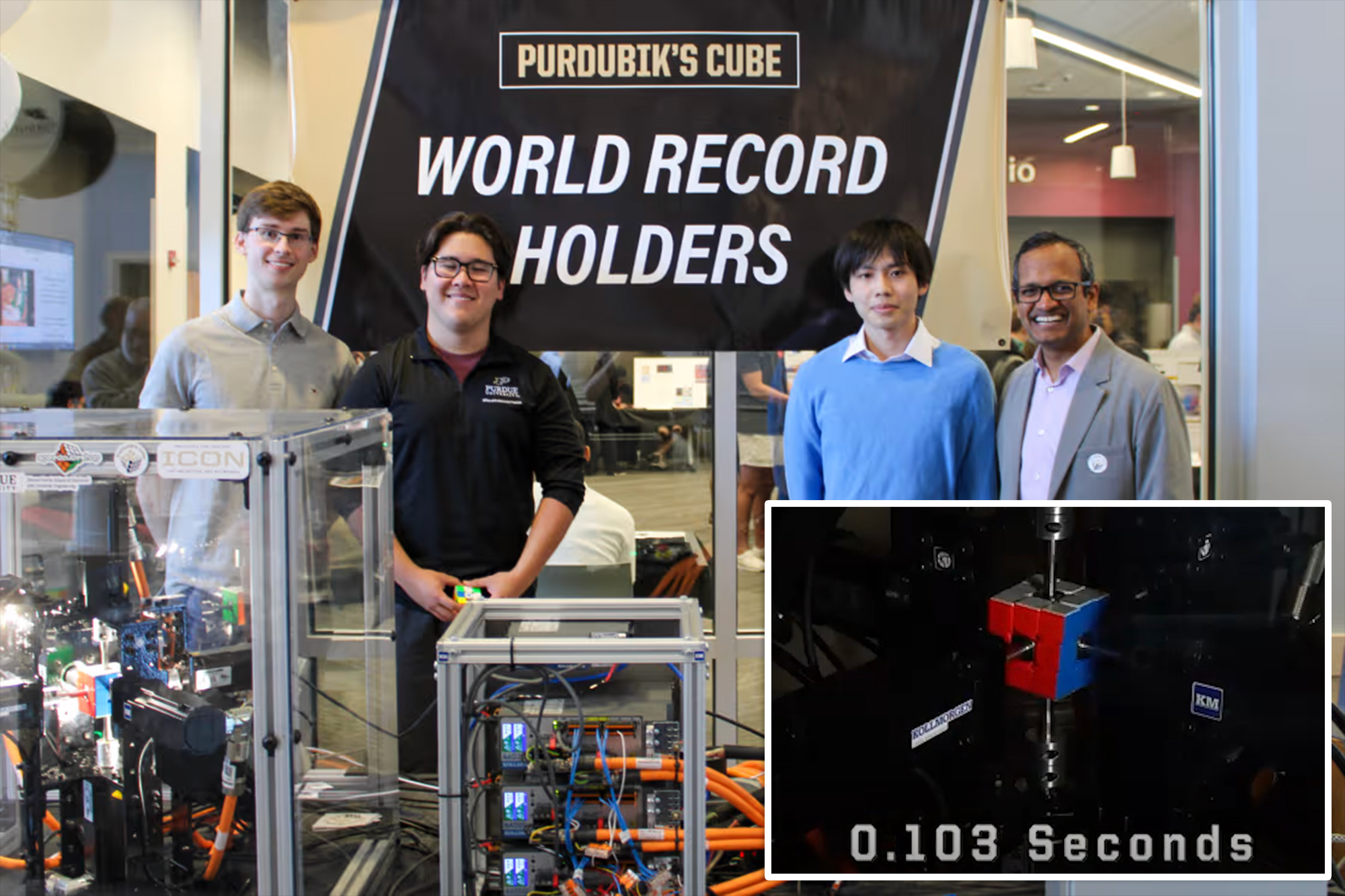 College students create robot that breaks record for solving Rubik’s ...