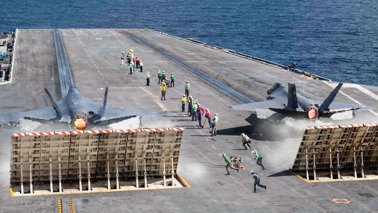 Inside the operations of a US aircraft carrier launching advanced ...