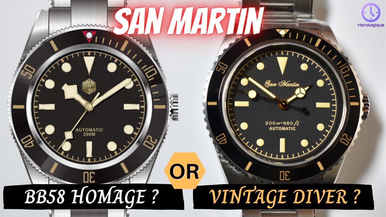 San Martin BB58 homage full review SN008-G or Vintage Diver