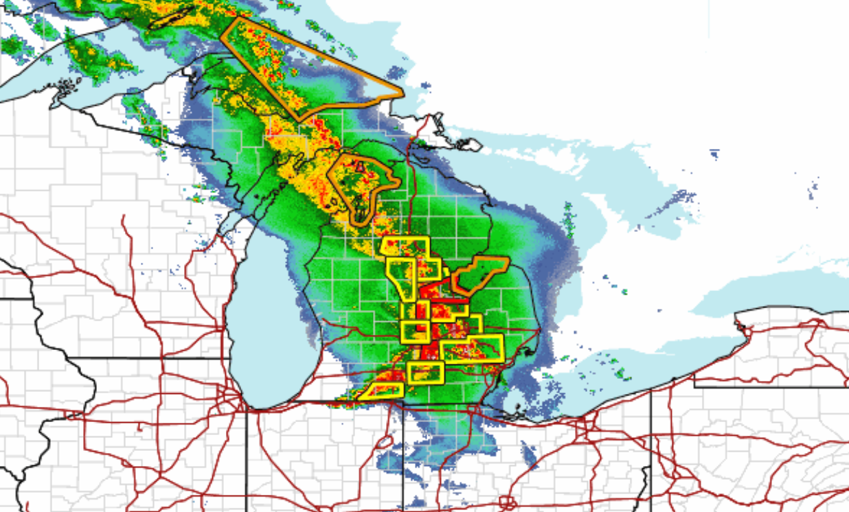 Michigan weather radar: See current conditions as severe thunderstorms ...