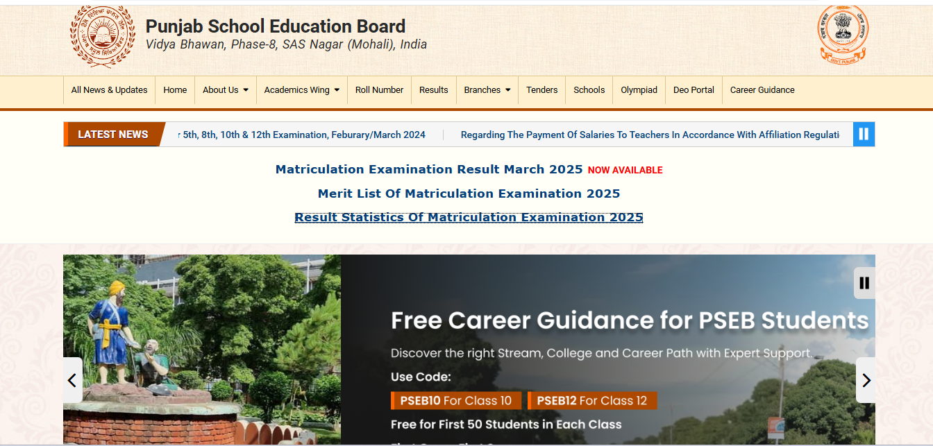 PSEB Class 10th result 2025 released with 95.61 pass percentage: Direct ...