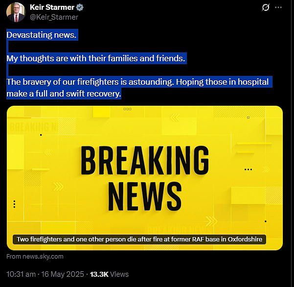 Bicester fire: Explosions heard as blaze rips through former RAF base ...