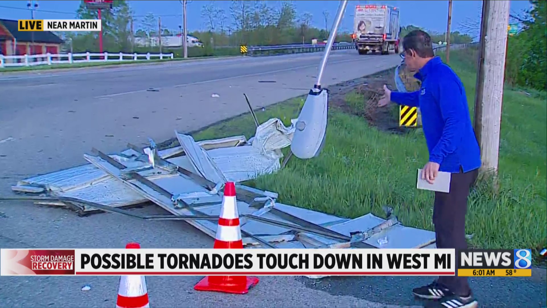 Clean up begins after strong storms rip through West Michigan