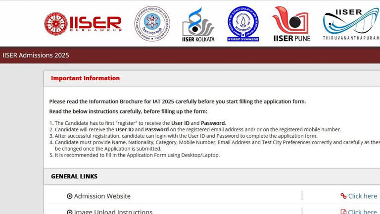 IISER Admit Card 2025 Released At iiseradmission.in; Exam On May 25