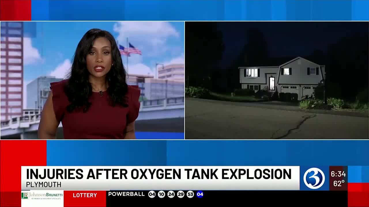 Injuries reported after oxygen tank explodes in Plymouth