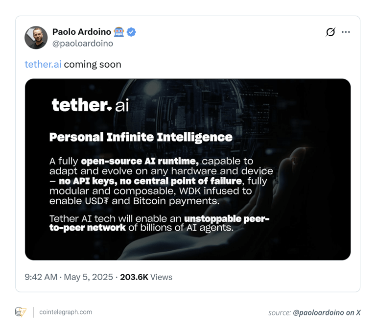Tether AI: What it is and why it matters for crypto and AI