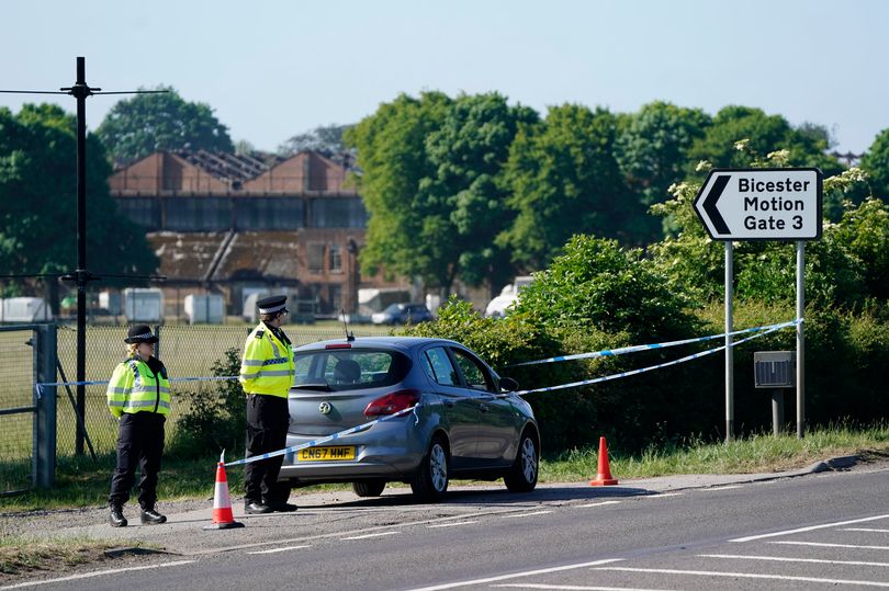 Two firefighters die after huge blaze at former RAF base