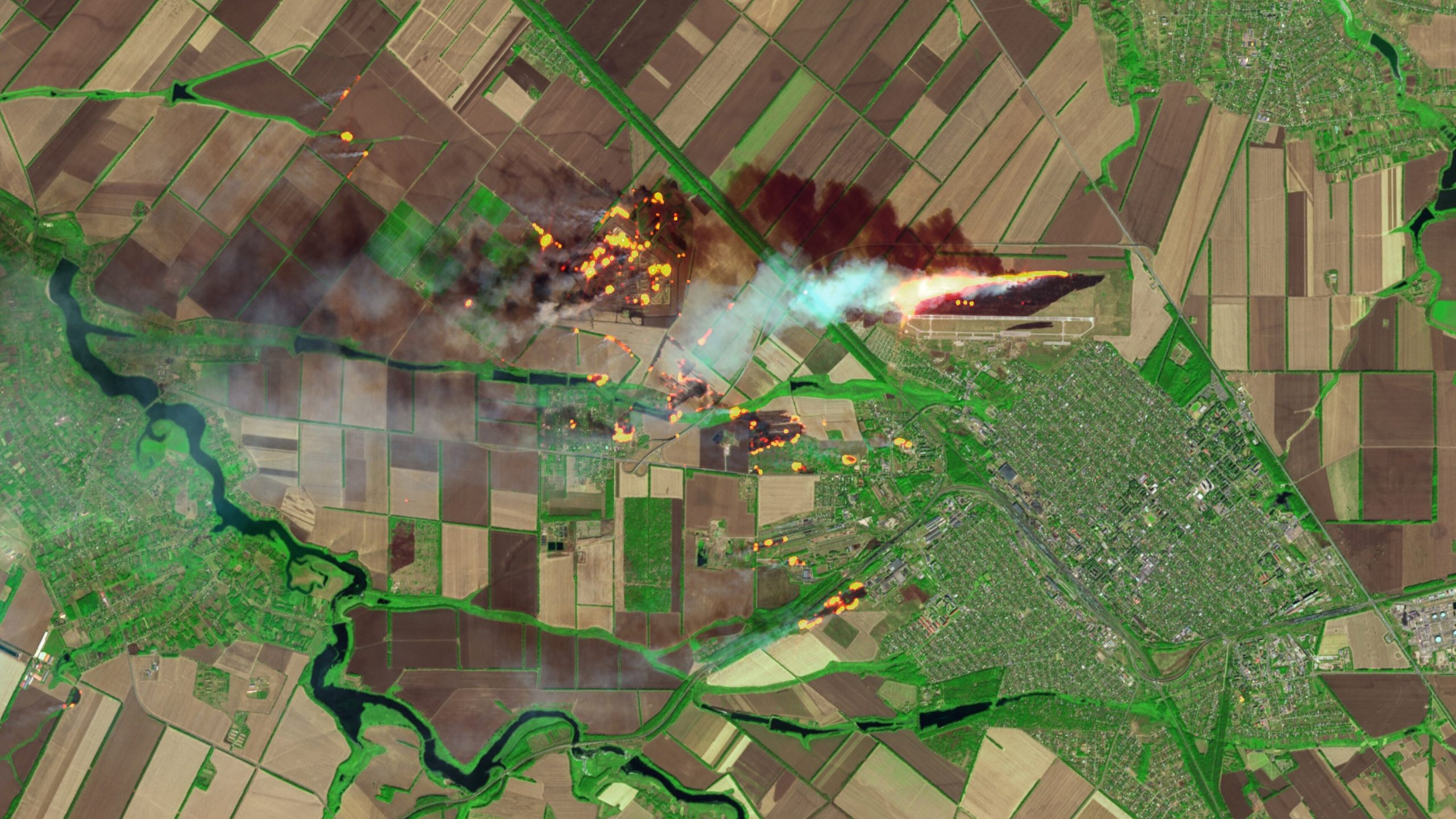 Satellite Data Confirms Massive Fire at Russian Military Fuel Site