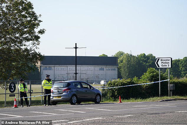 Bicester fire: Explosions heard as blaze rips through former RAF base ...